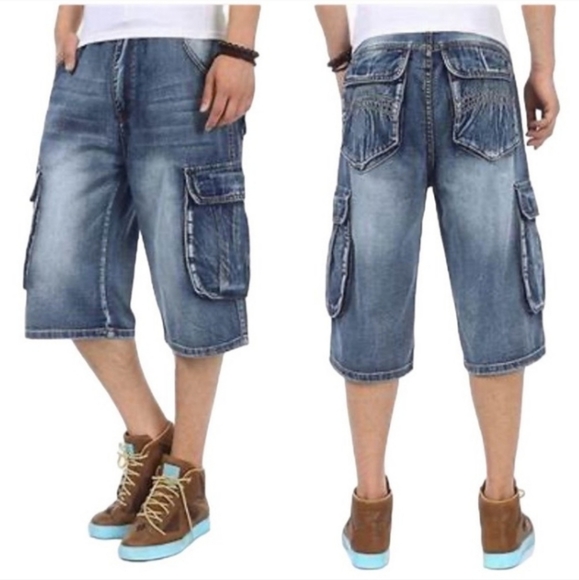Vintage | Shorts | Rare Vintage Play Bigg Denim Cargo Shorts | Poshmark